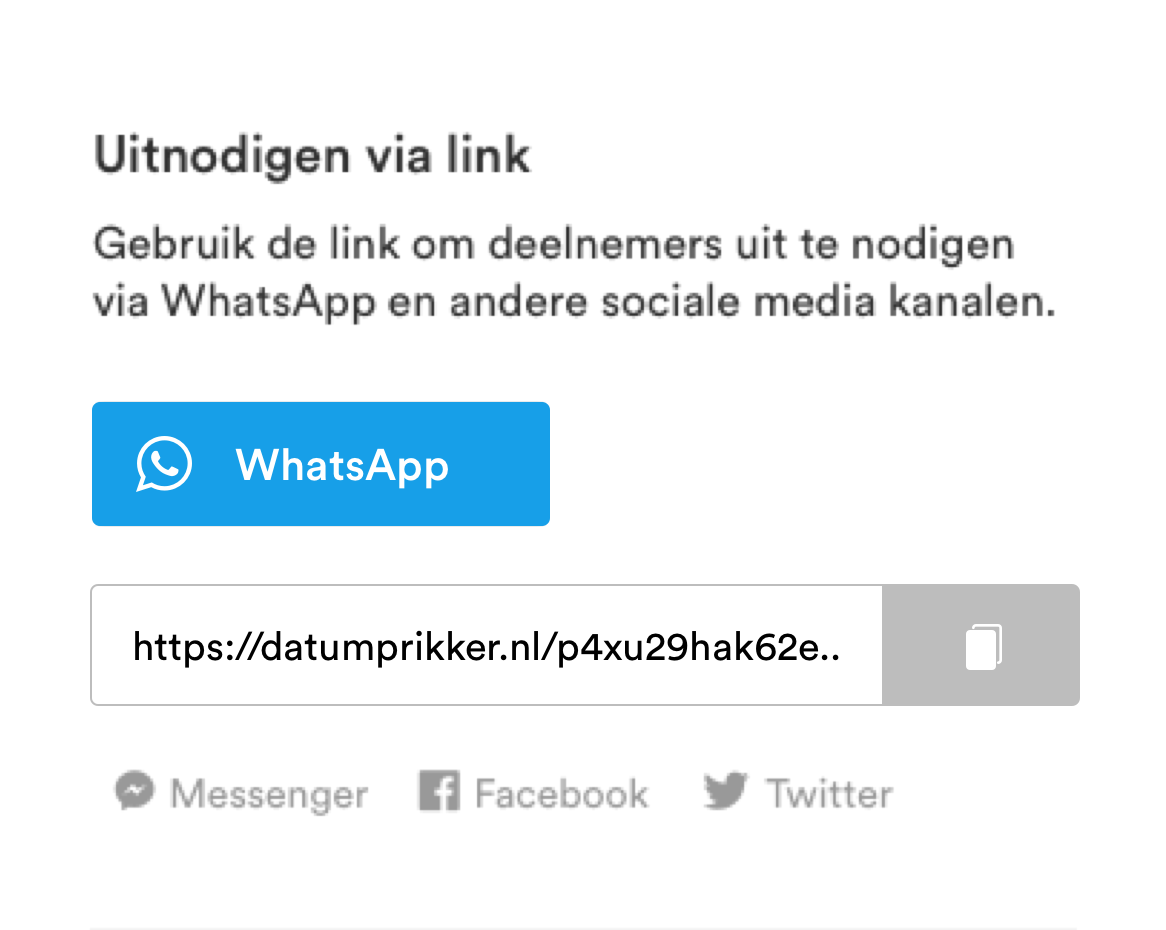Datumprikker via WhatsApp - Helpdesk - datumprikker.nl