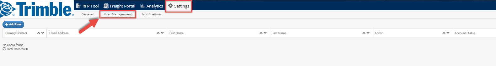 User Management - Trimble Visibility