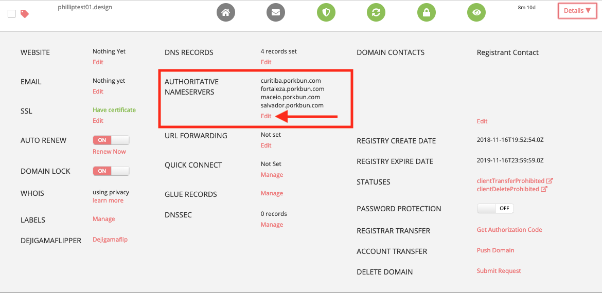 How to host your own nameservers with GLUE records - Porkbun Knowledge Base