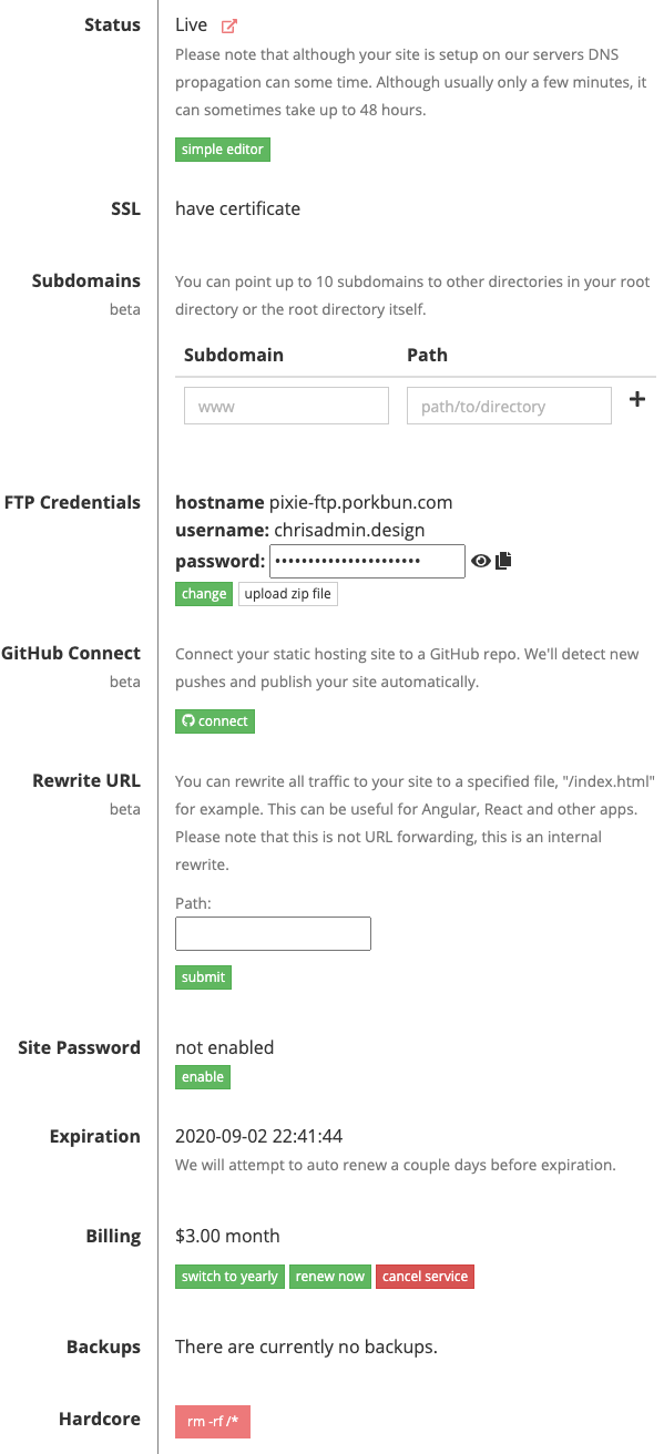 How to set up Static Hosting - Porkbun Knowledge Base