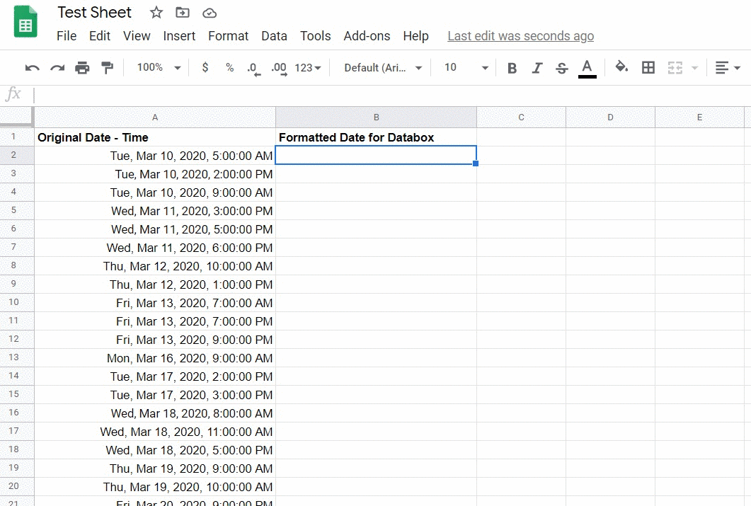 How To Format Dates In Your Google Sheet Databox Help Desk