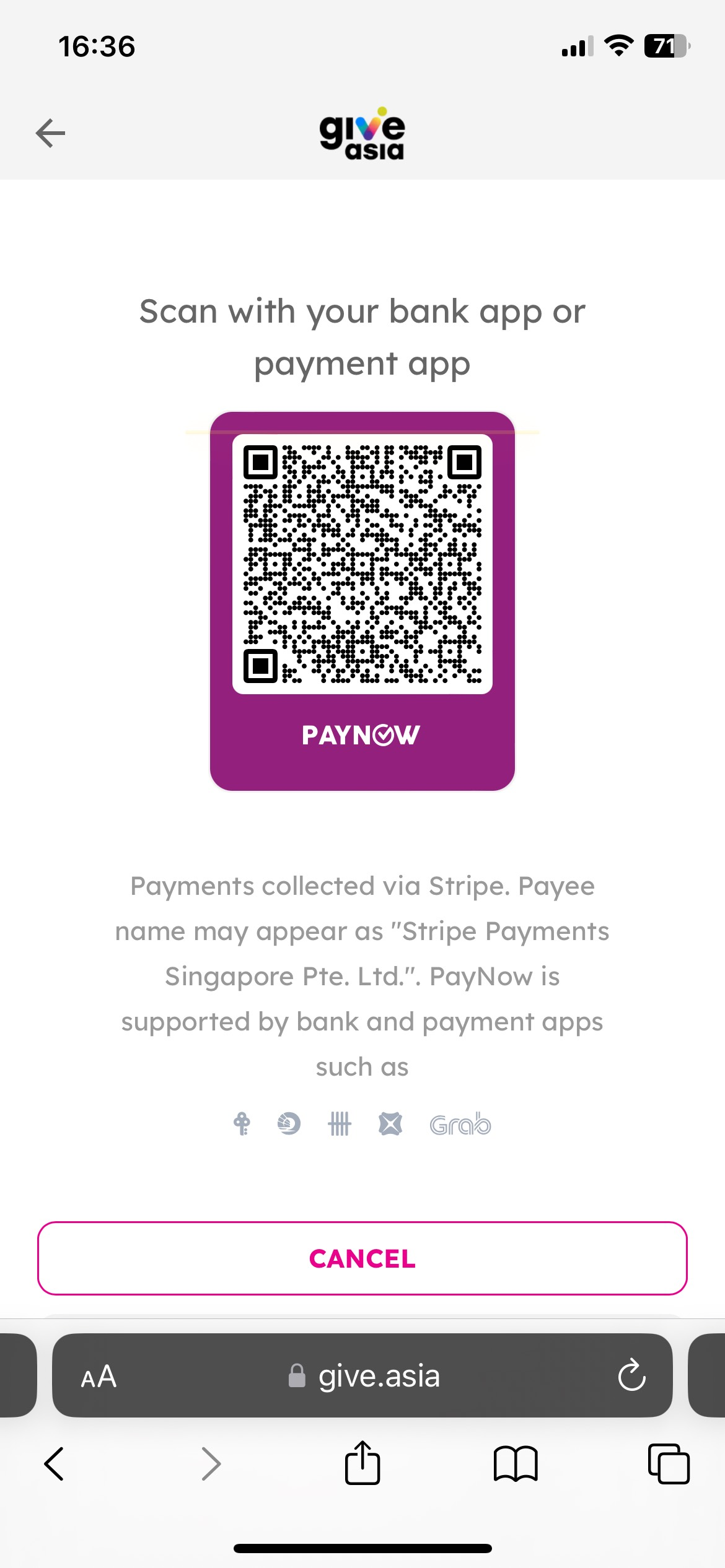 How do I donate using PayNow? - Give.Asia Support