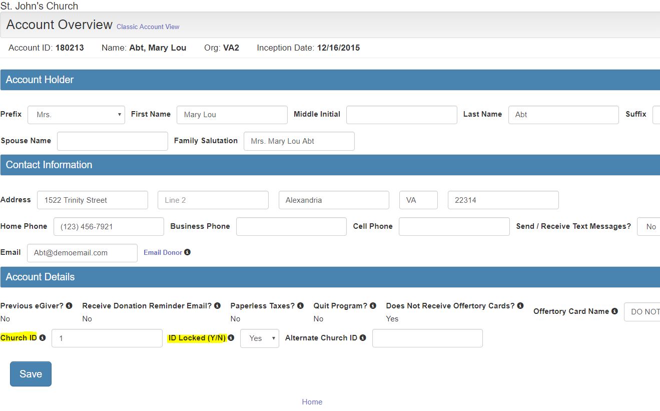 Updating Envelope Numbers Using Donor Lookup - Faith Direct Church ...