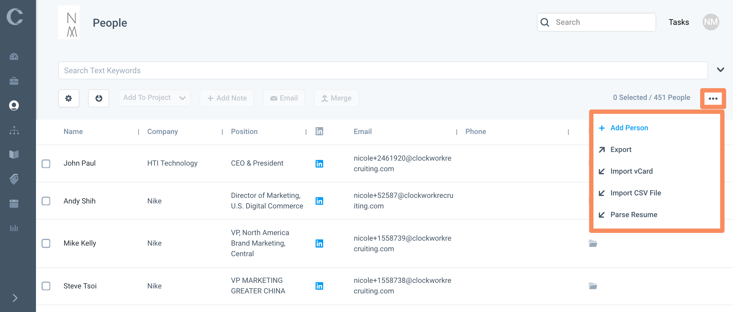 People: Add People - Knowledge Base