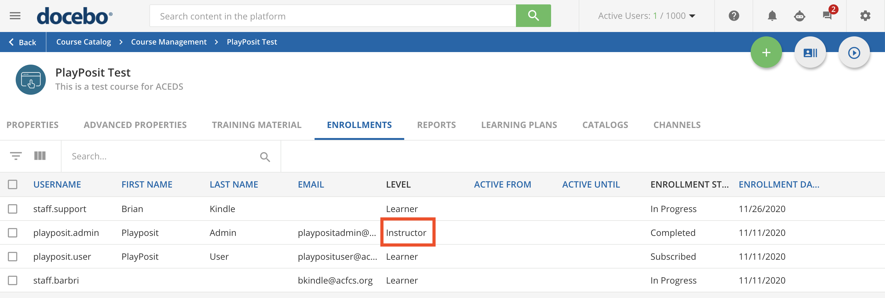 Docebo - PlayPosit Knowledge