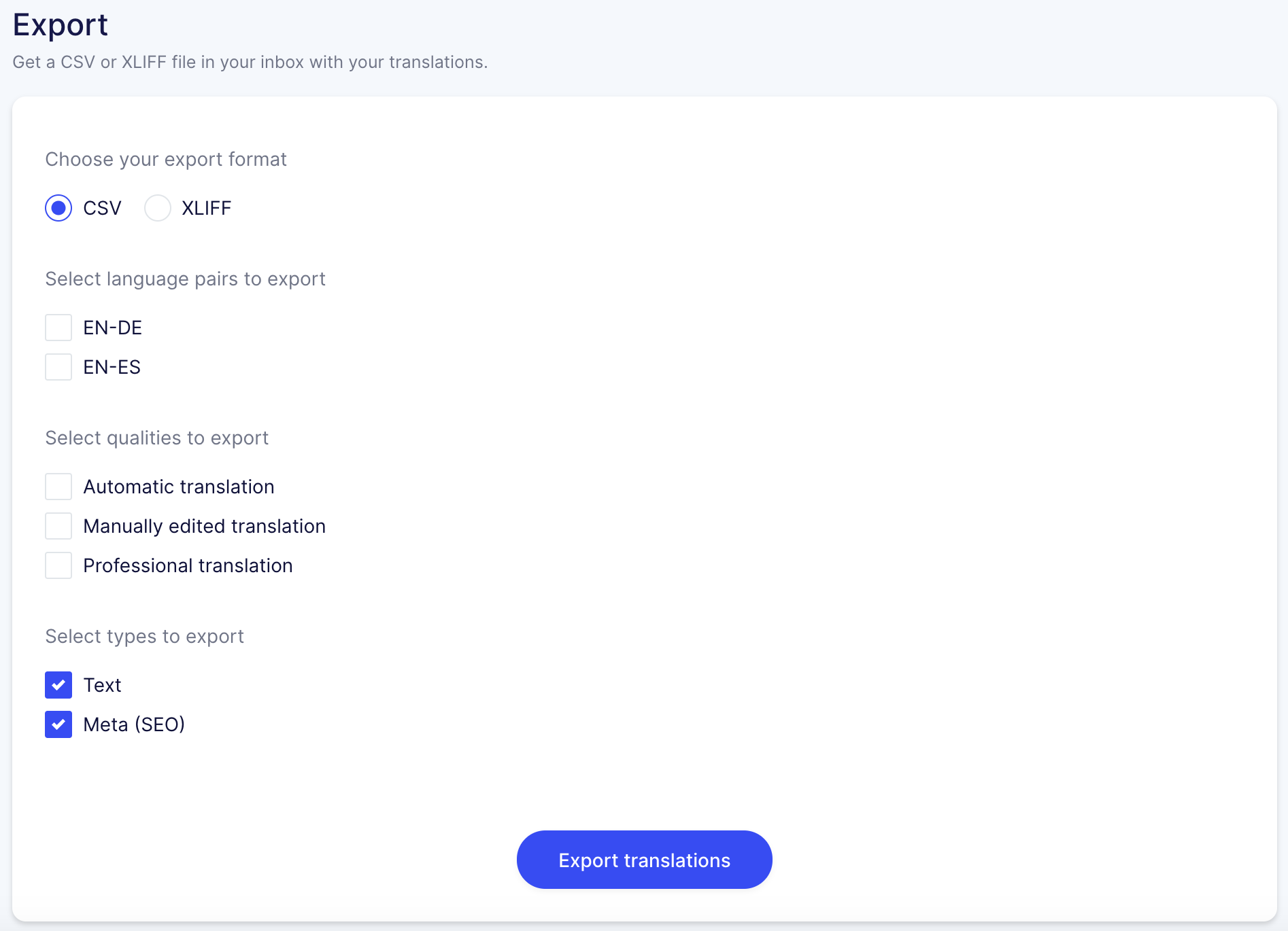Can I import/export my translations? - Help Center
