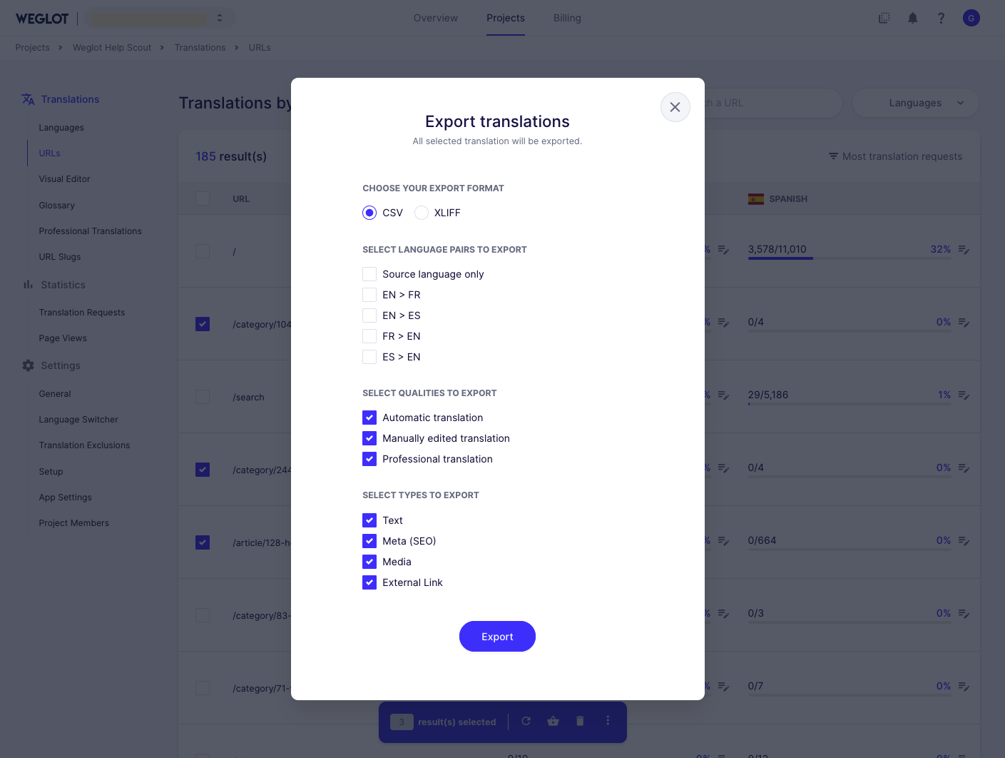 Can I import/export my translations? - Help Center