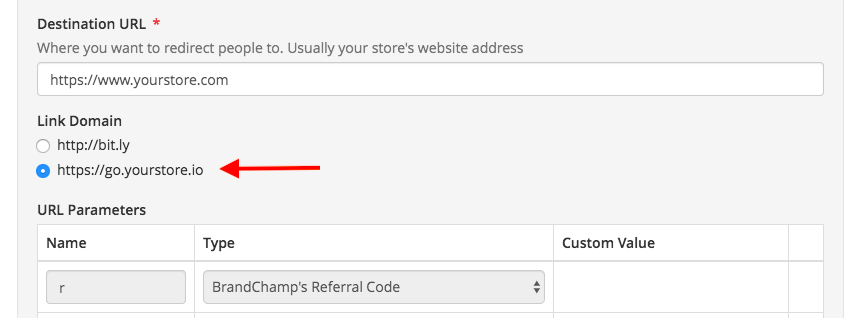 Using a custom domain for referral links - BrandChamp Knowledge Base