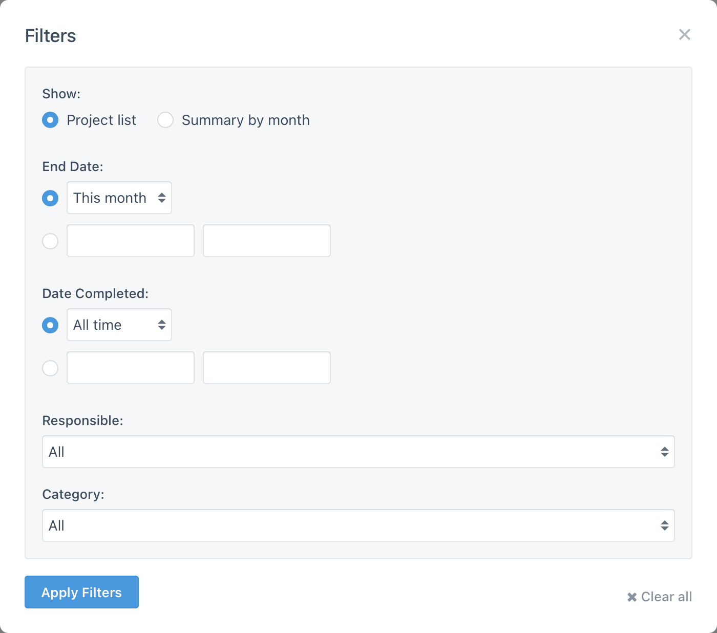 Completed Projects Report - Workzone Knowledge Base