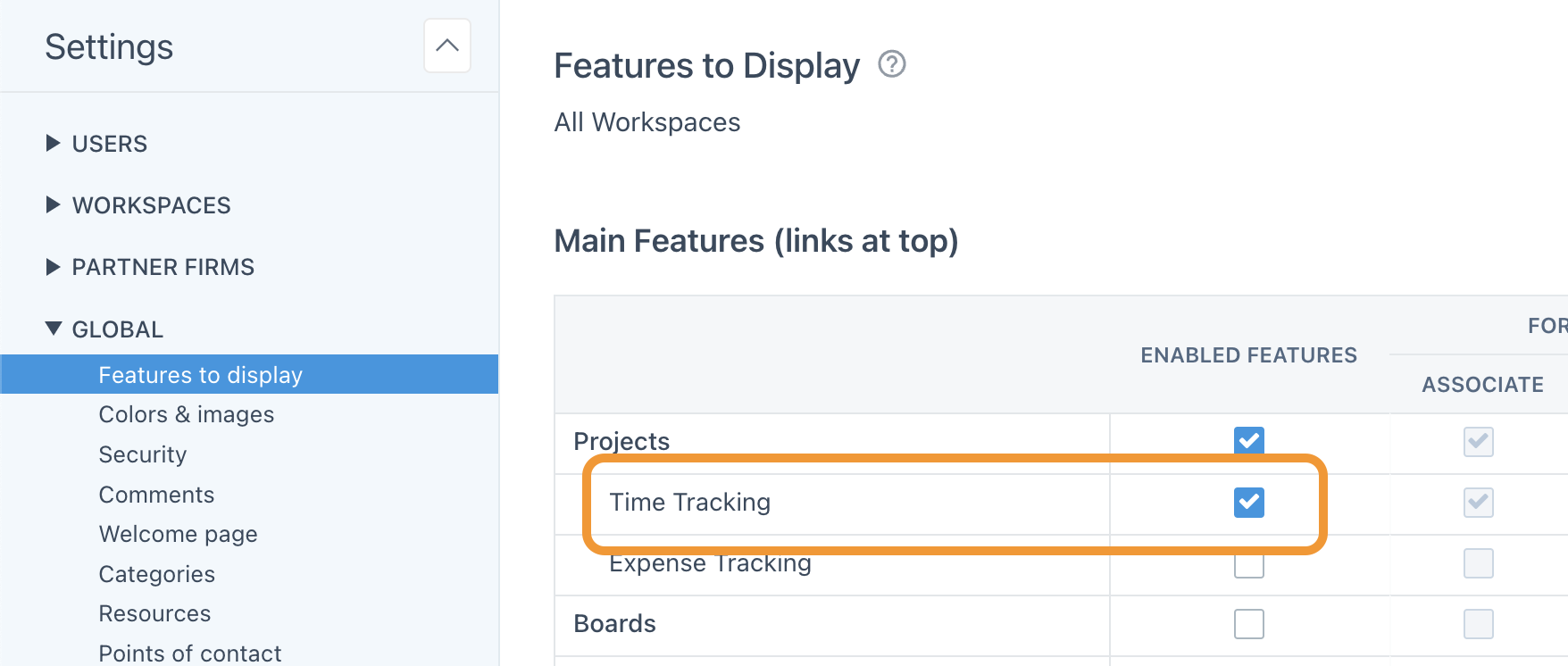 Time Tracking Settings - Workzone Knowledge Base