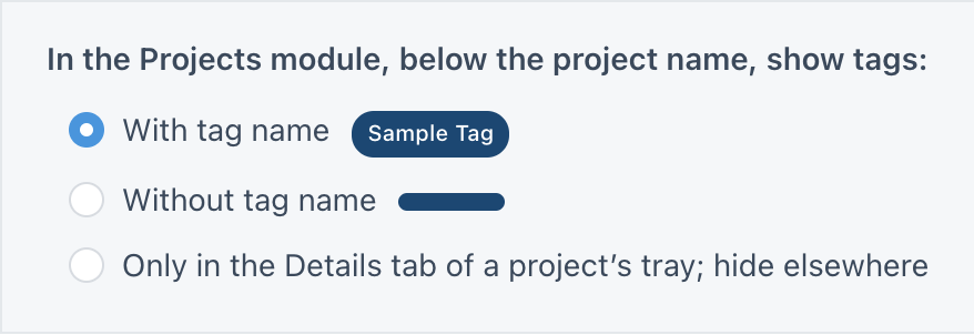 Tagging Projects - Workzone Knowledge Base