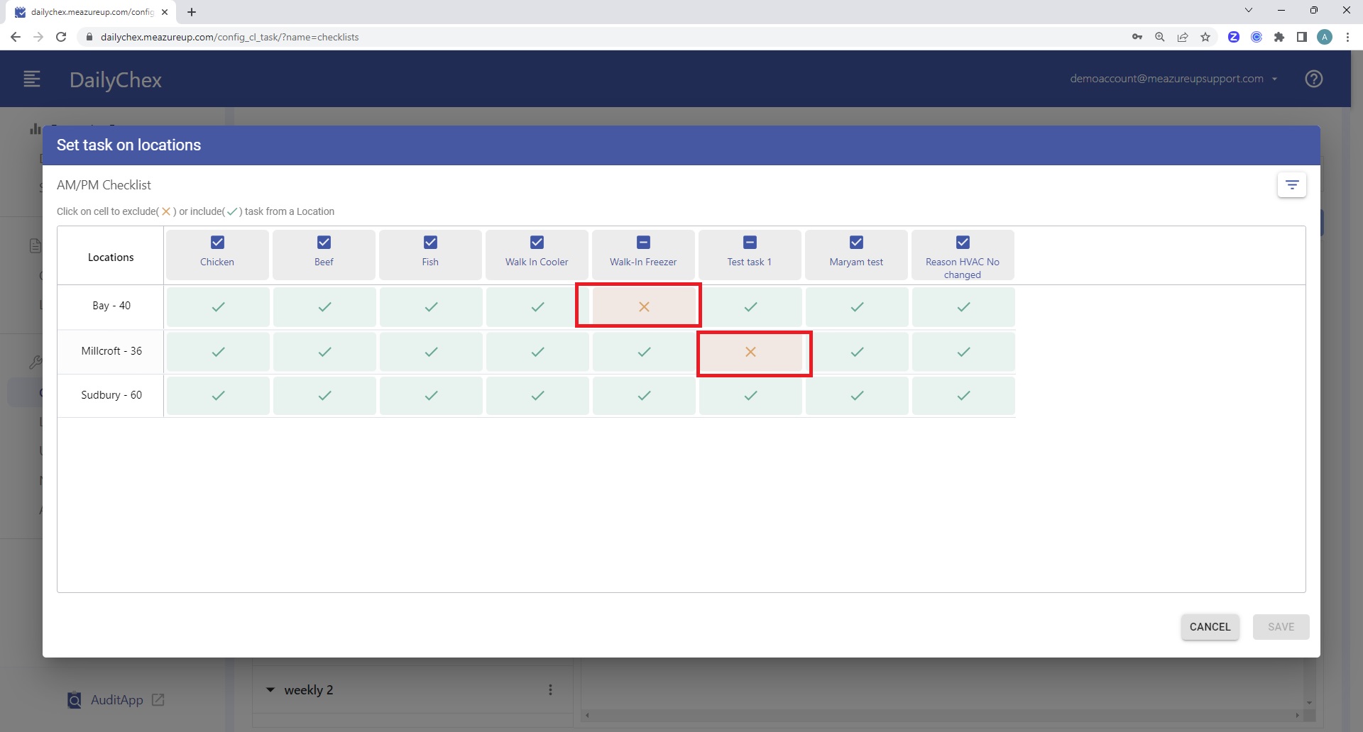 How to set Tasks on Locations - DailyChex