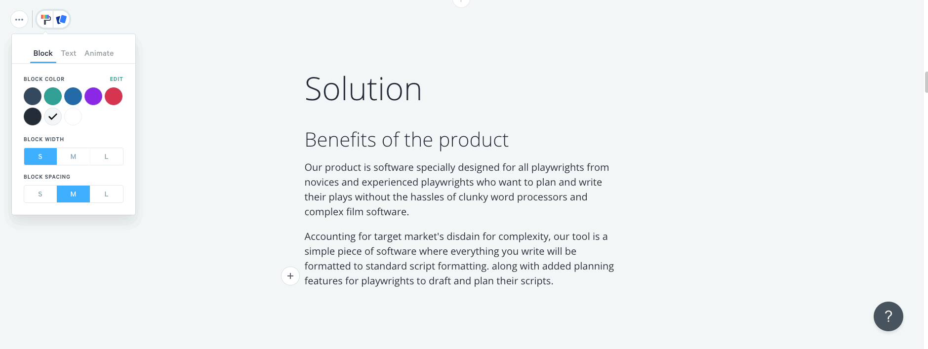 Adding Styling to Blocks - Qwilr Help Center