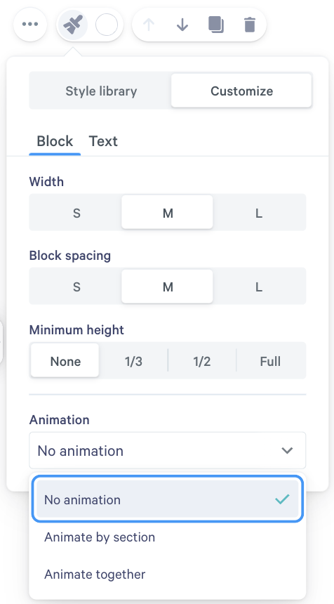 Adding styling to blocks - Qwilr Help Center