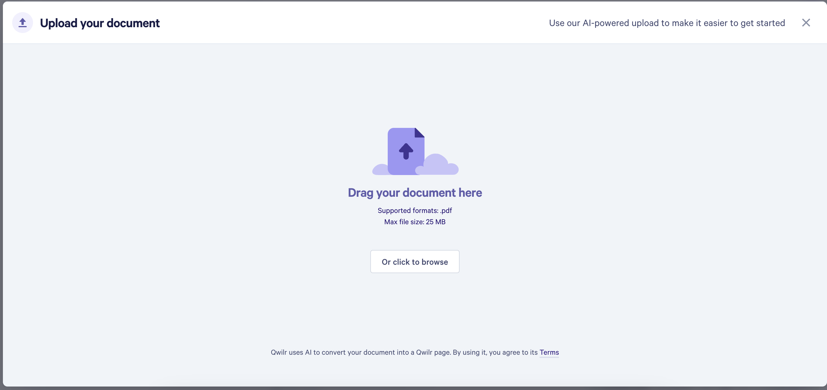 Qwilr's AI Powered Document Uploader to Convert your PDF to a Qwilr Page - Qwilr Help Center