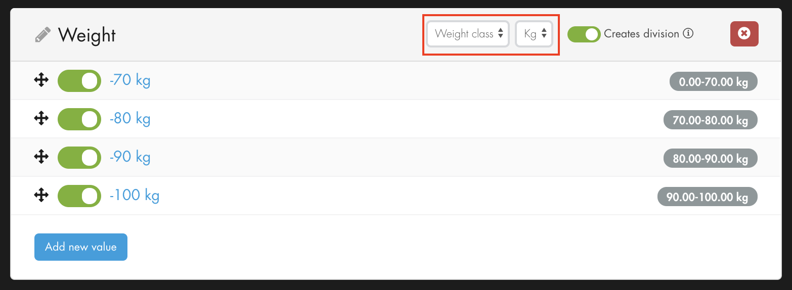 How to configure the weigh-in - Smoothcomp Knowledge Base