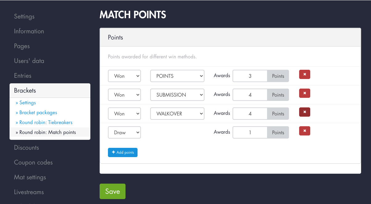 Creating Team brackets - Smoothcomp Knowledge Base