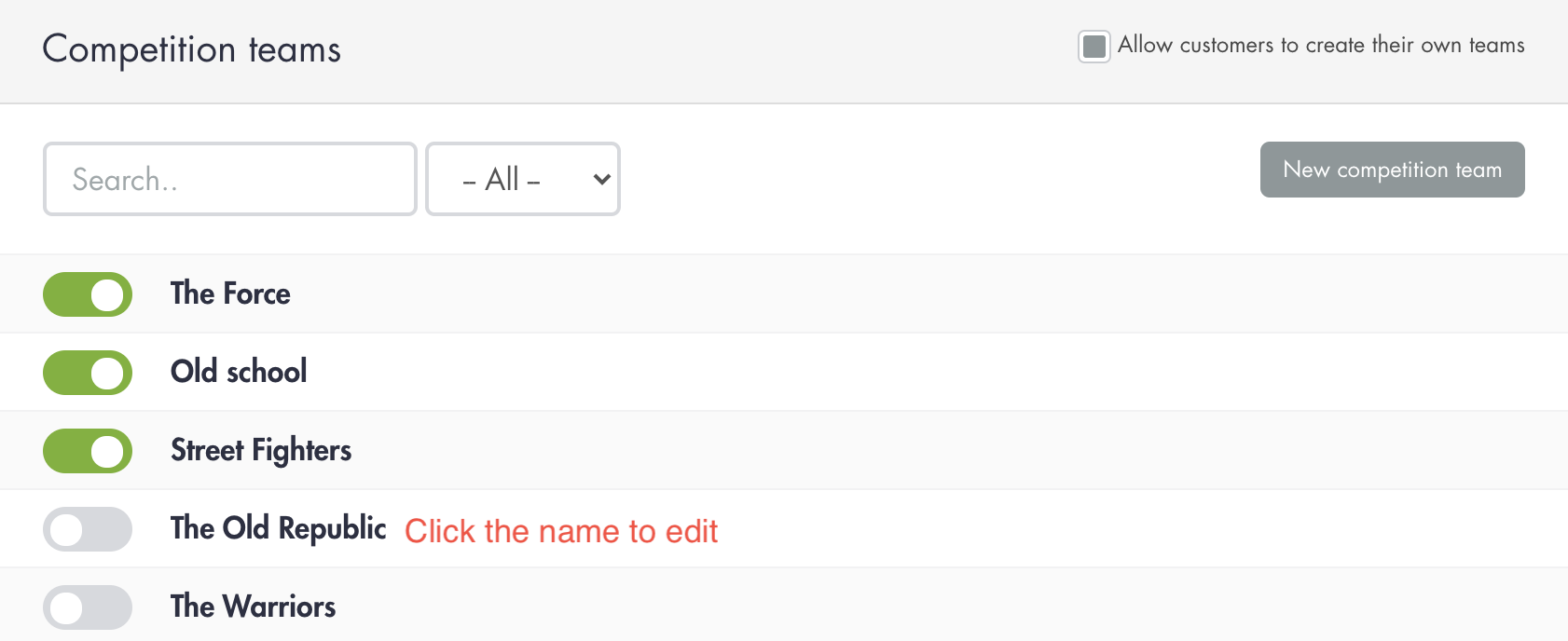 Creating Team brackets - Smoothcomp Knowledge Base