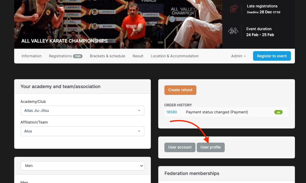 How to find a competitor's user ID - Smoothcomp Knowledge Base