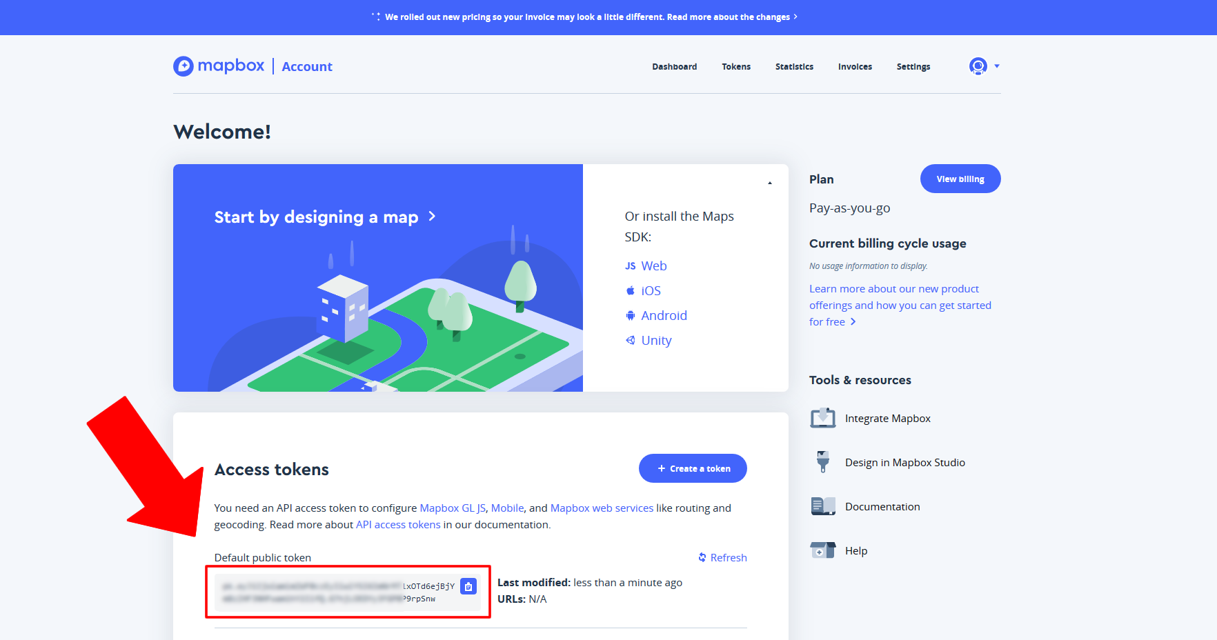 Creating a Mapbox key - Stockist Help