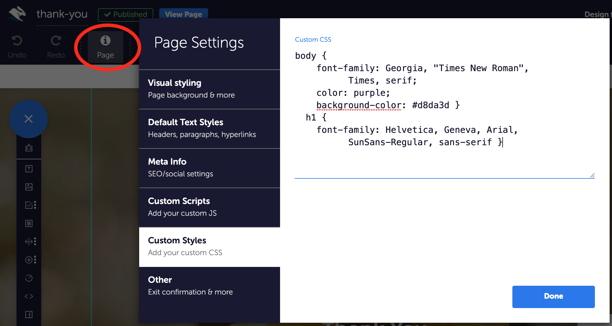 How To Add Custom Css Convertri Knowledge Base