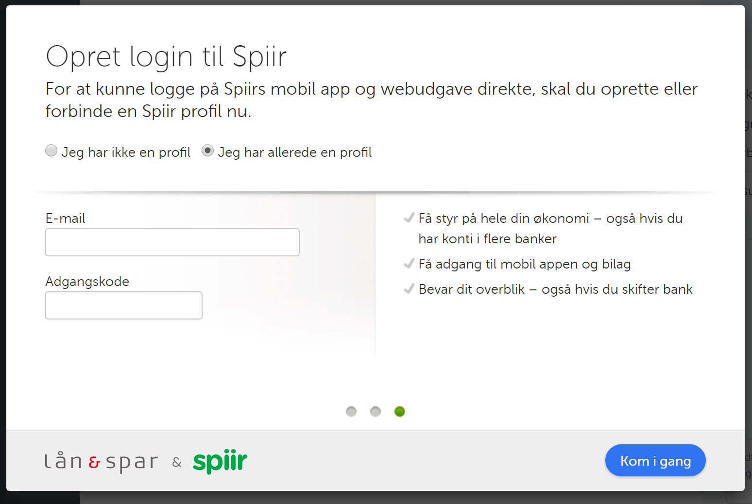Hvordan kan jeg flette min eksisterende Spiir-bruger sammen med min LSB ...