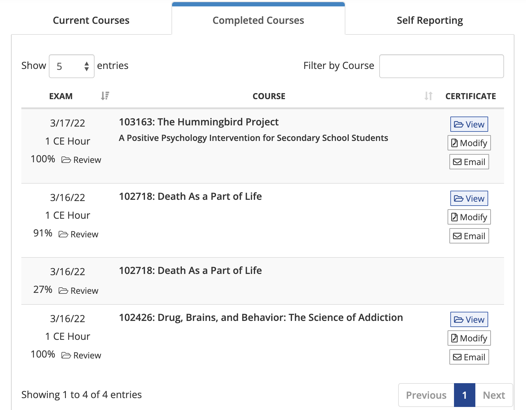 How Can I See The Courses That I Already Took Help CE Credit How Can I See The Courses That I Already Took Help CE Credit