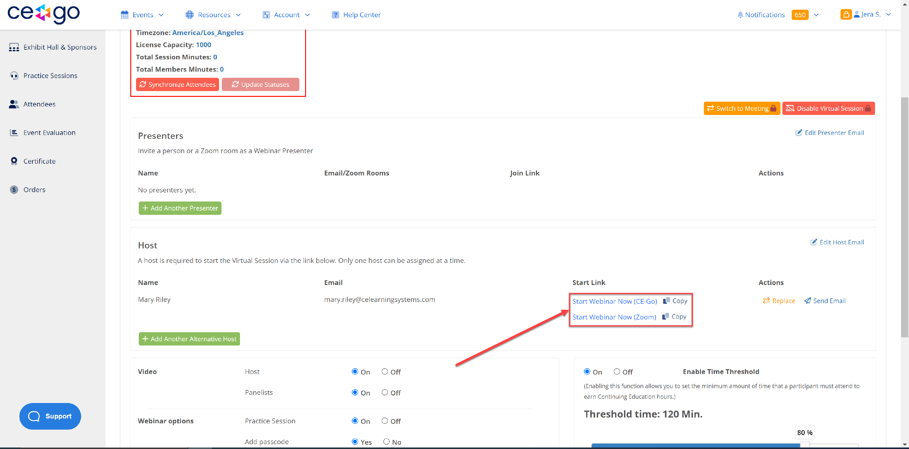 Launching Your Virtual Session - CE-Go Support