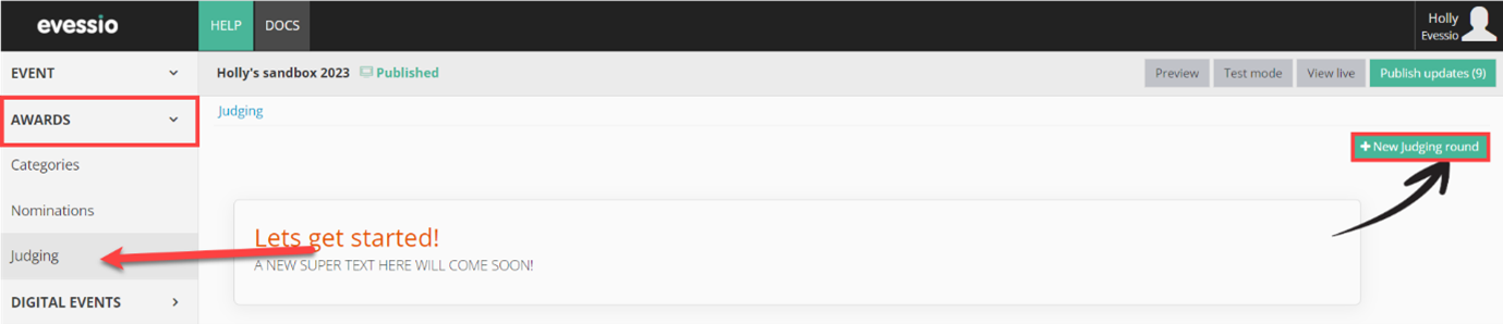 Judging Rounds - Evessio Knowledge Base