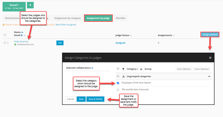 Judging Rounds - Evessio Knowledge Base