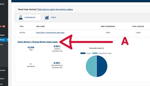 How to analyse experiment data [OPExperiments] - OptimizePress 2.0 Knowledgebase
