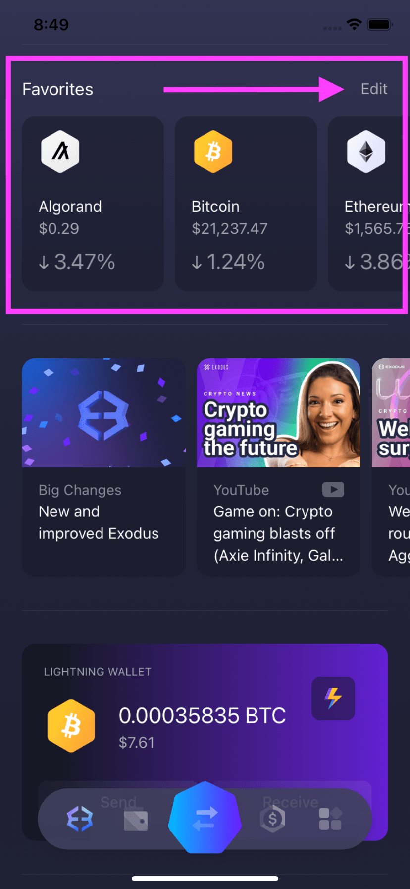 How do I customize my wallet? - Exodus Support