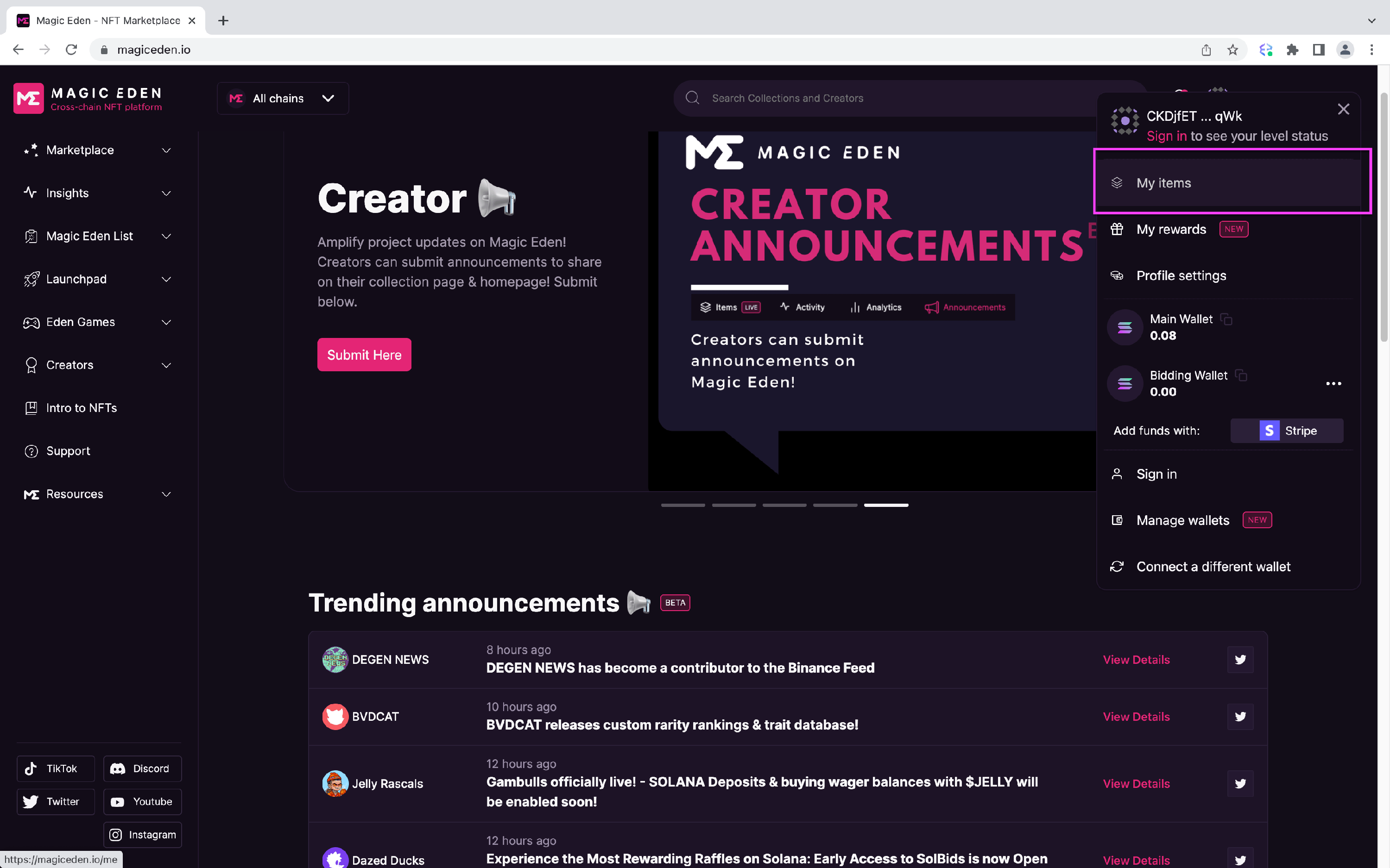 How do I buy and sell Solana NFTs with Exodus Web3 Wallet? - Exodus Support