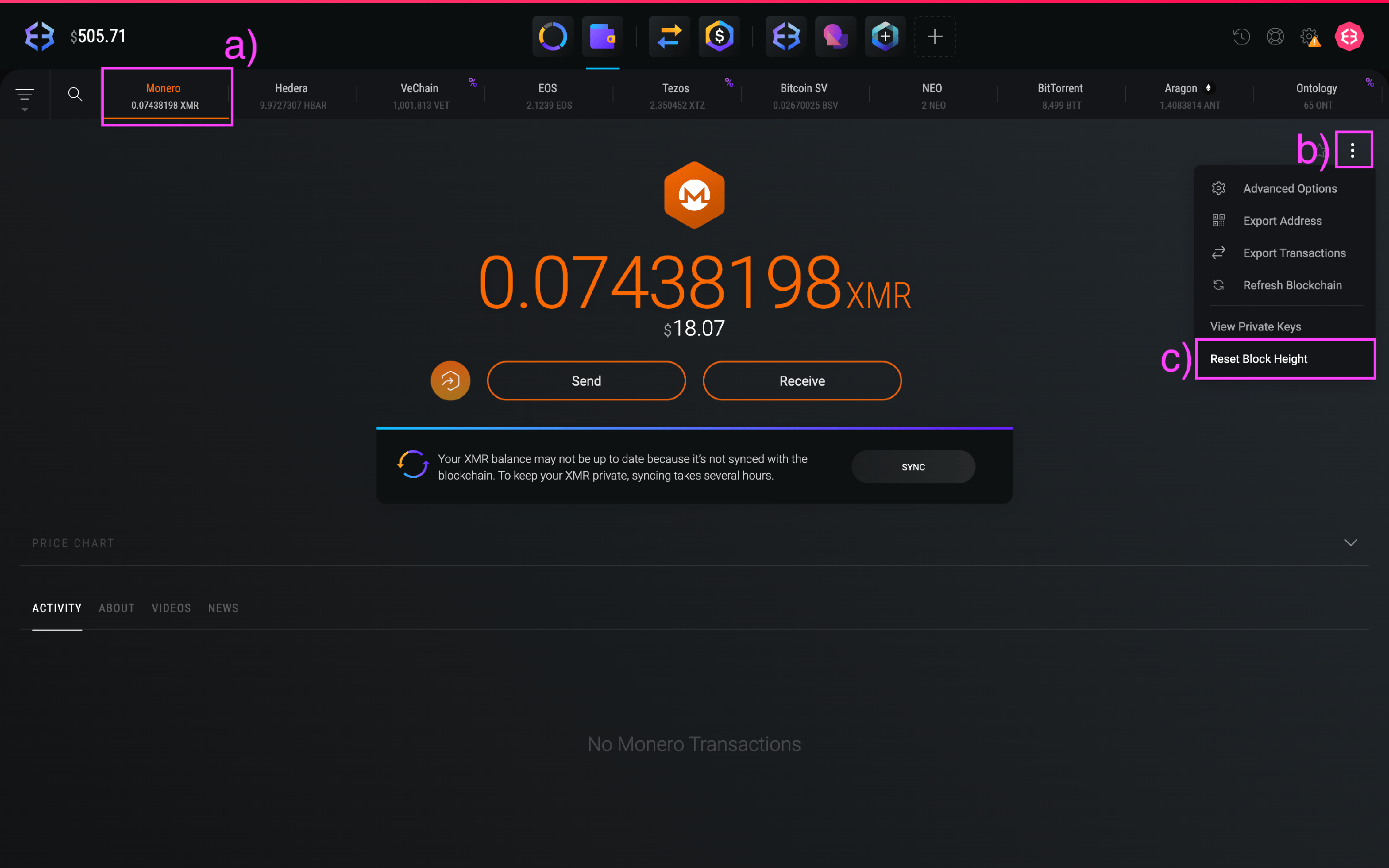 Monero (XMR) troubleshooting - Exodus Support