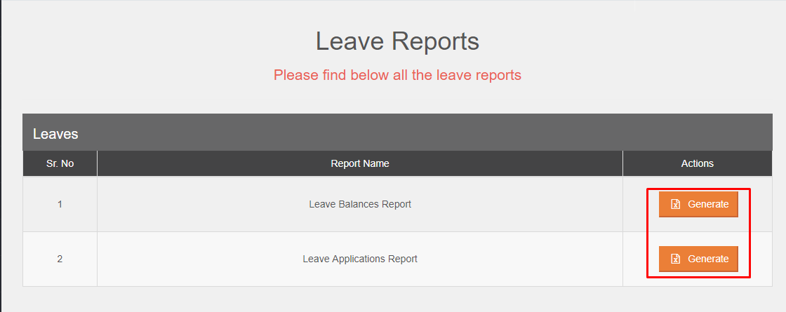 How can I generate/download leave reports? - Quikchex Knowledge Base