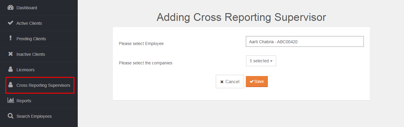 What is a cross reporting supervisor? How do I add one? - Quikchex ...