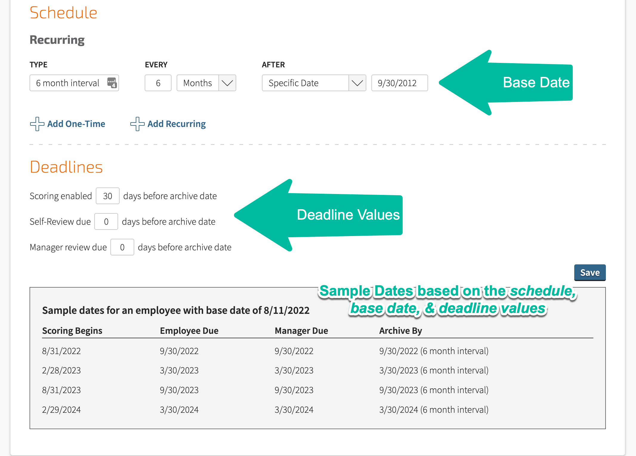 Changing Process Dates - Trakstar Perform