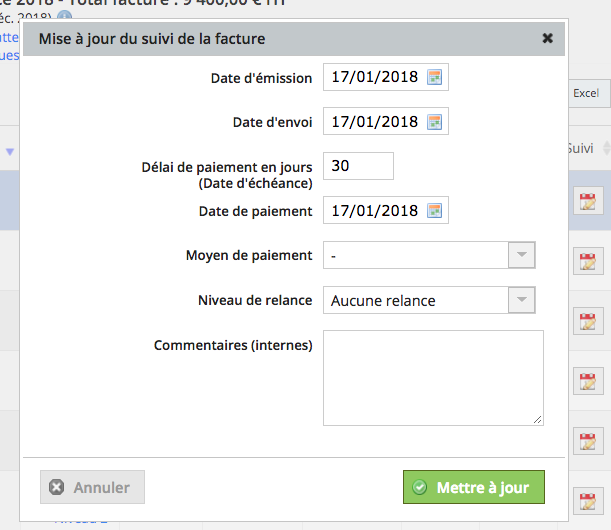 Générer les Factures - Dendreo FAQ