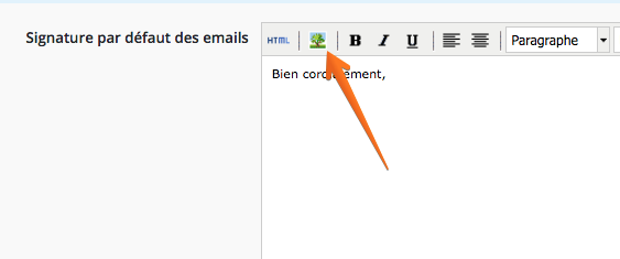 Insérer une image dans une signature d'email - Dendreo FAQ