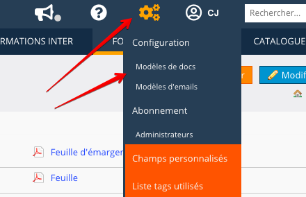 Tagging des Modèles de documents - Dendreo FAQ