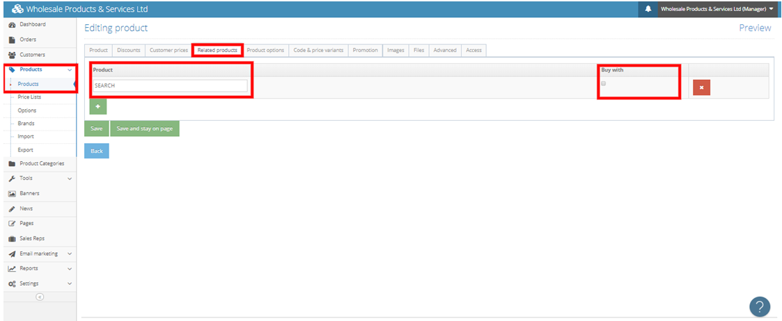 Creating products - B2B Wave Knowledge Base