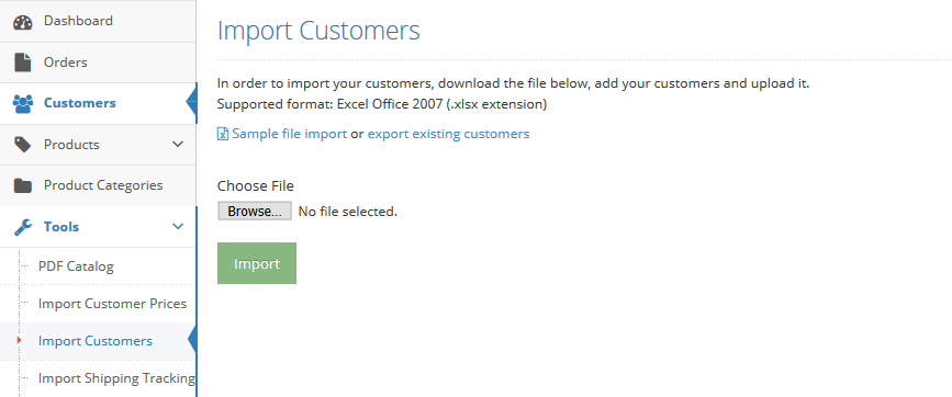 Importing/Exporting customers - B2B Wave Knowledge Base
