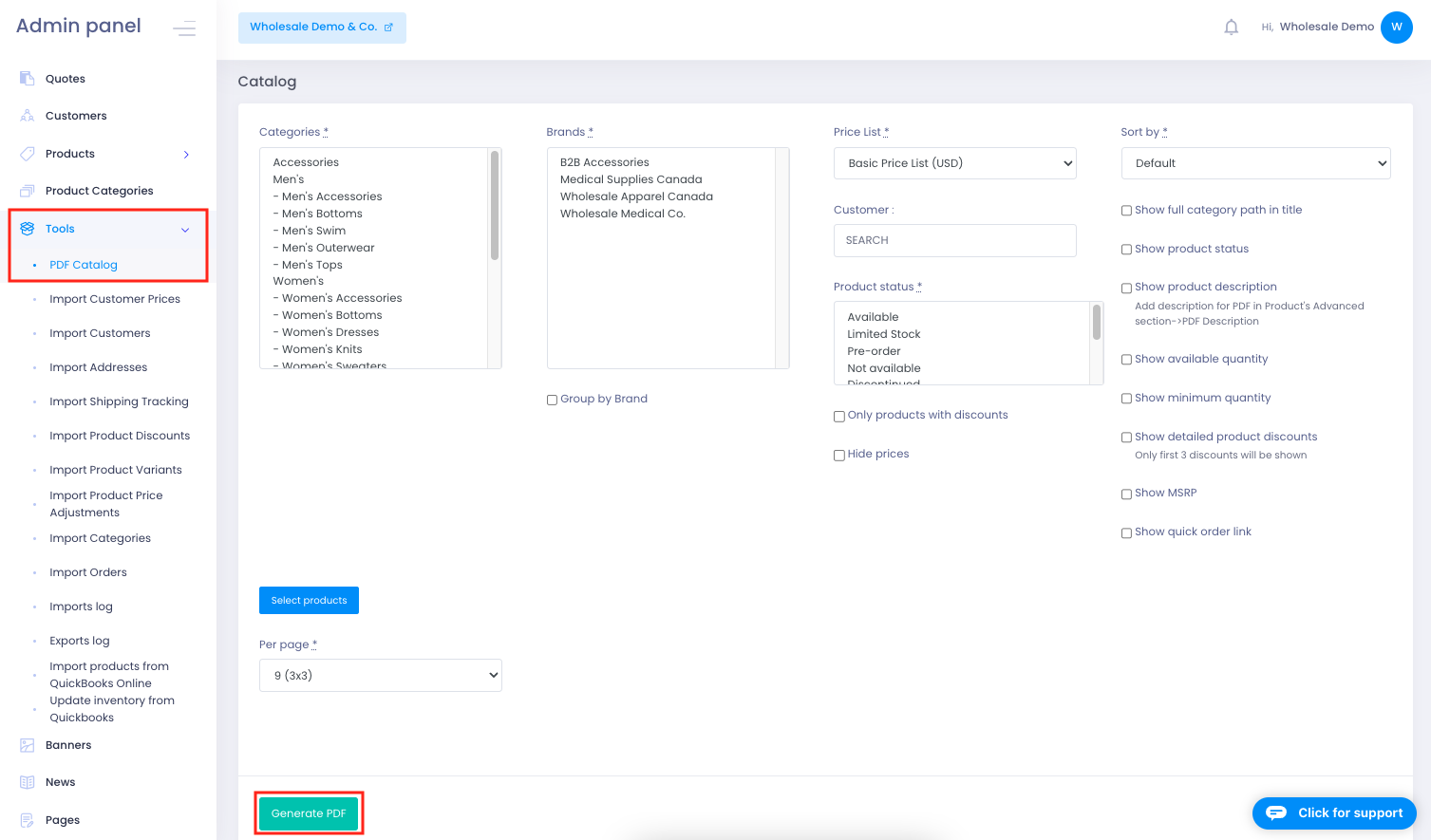 Creating Your PDF Catalog - B2B Wave Knowledge Base