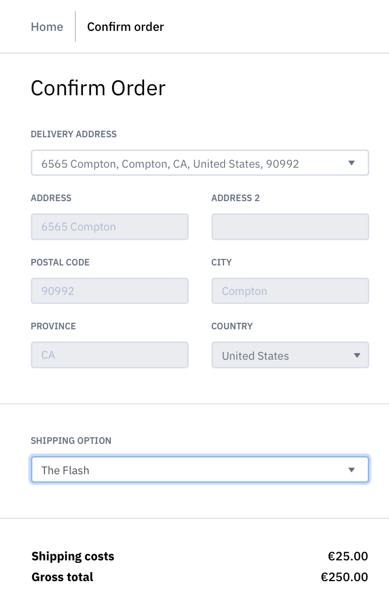 Shipping Options - B2B Wave Knowledge Base