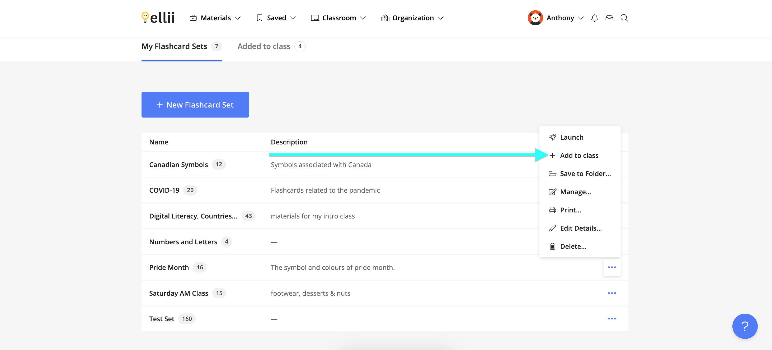 How to Share Flashcards with Students - Ellii Help Docs