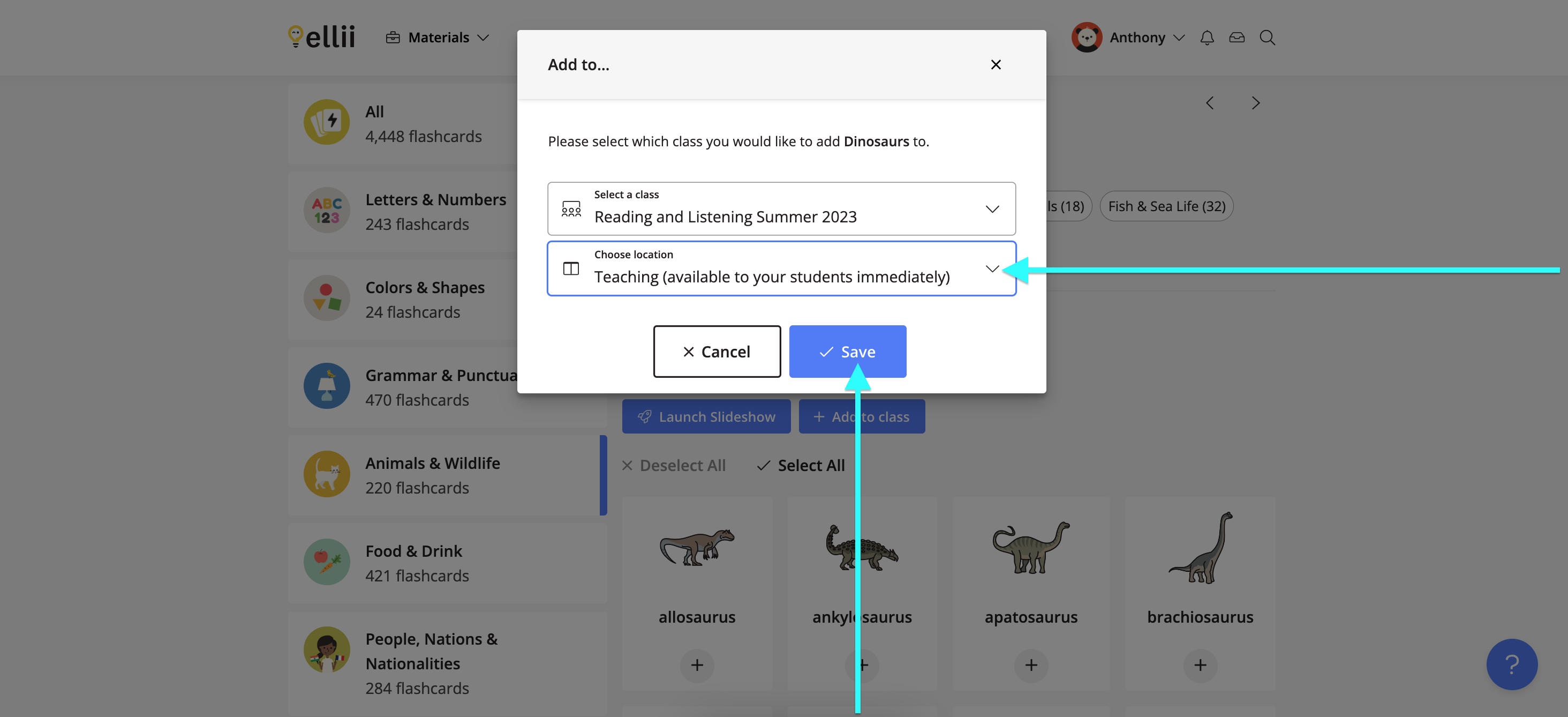 How to Share Flashcards with Students - Ellii Help Docs