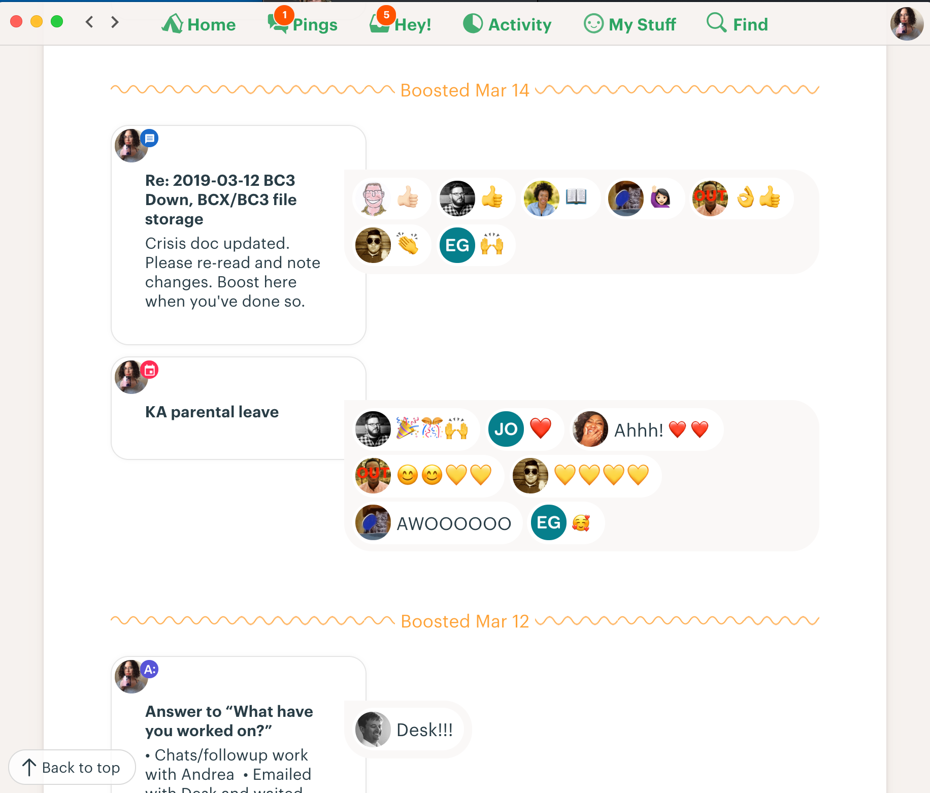 Boosts - Basecamp 3 Help