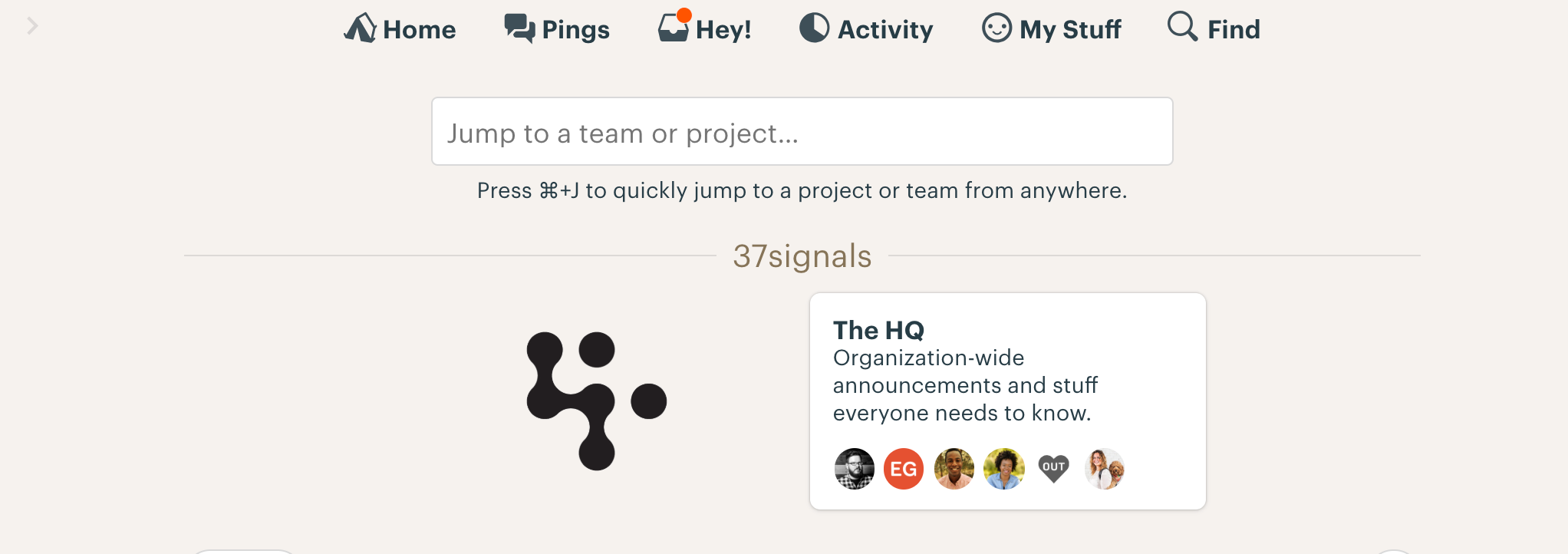 The Home screen - Basecamp 3 Help