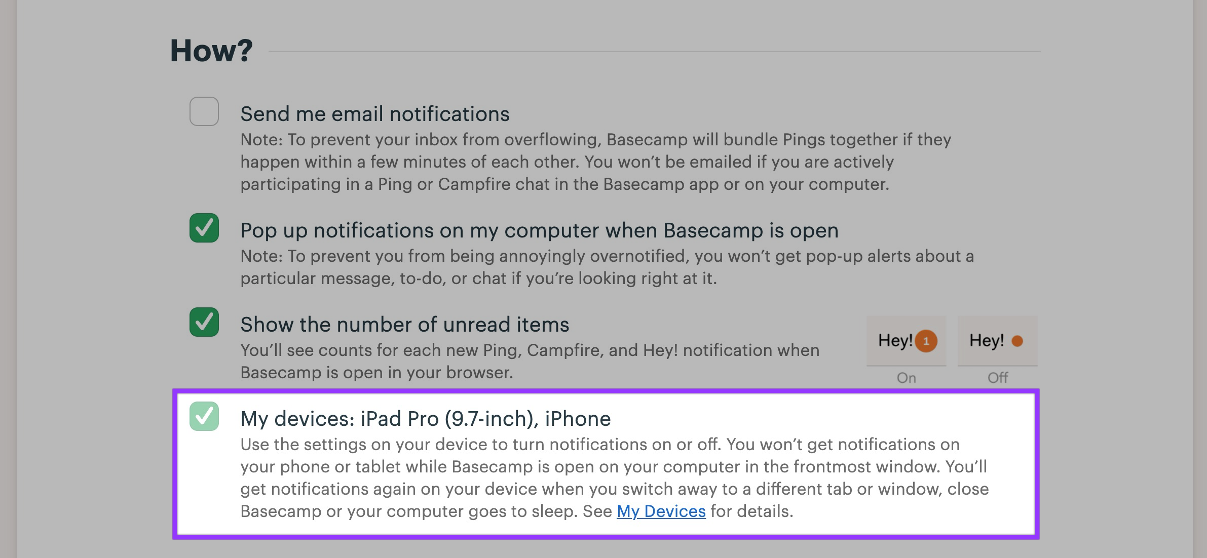 How Notifications Work - Basecamp 3 Help