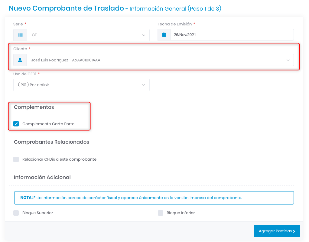 Llenado de CFDi Traslado con Complemento Carta Porte para ...